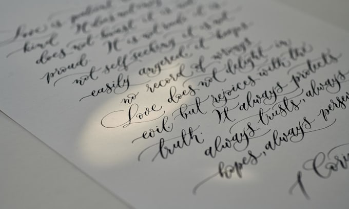 Do bespoke calligraphy as something out of a fairy tale by Literas | Fiverr