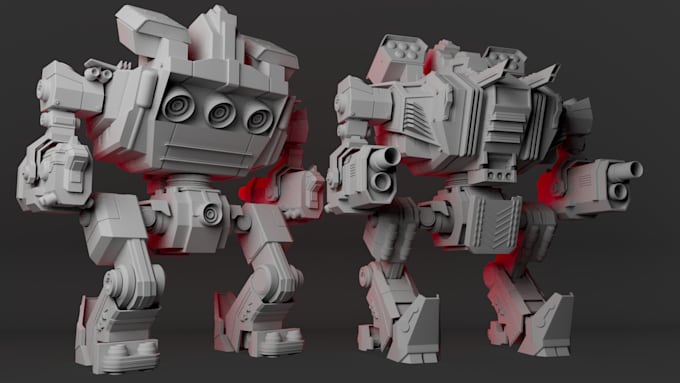 3d model the robot and mecha by Rohit3dasset | Fiverr