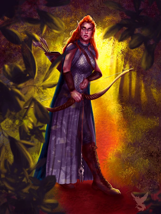 Draw dnd character art and dnd character art by Kirstenloui | Fiverr