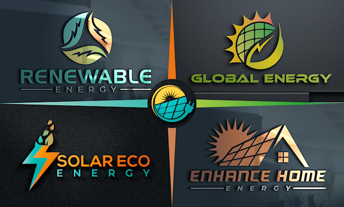 Design modern electrical solar panel, energy and power logo by ...