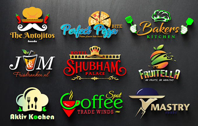Restaurant Symbol 3d Restaurant Logo Mockup Facade Template