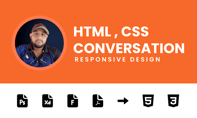 Design psd to html css, figma to html, xd to html responsive website by ...
