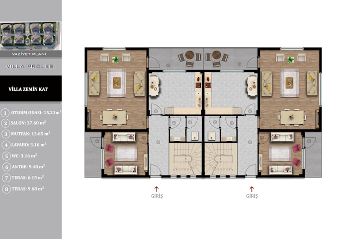 Edit and color your floor plans in photoshop by Zehraerturk | Fiverr