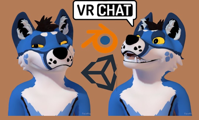 Do vrchat avatar, vrchat, vtuber, furry avatar for unity, blender by ...