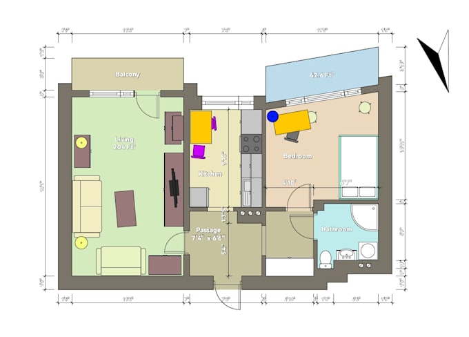 Draft construction plans and blueprints by Ve_design | Fiverr