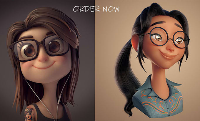 Create realistic 2d and 3d character design with source file by ...