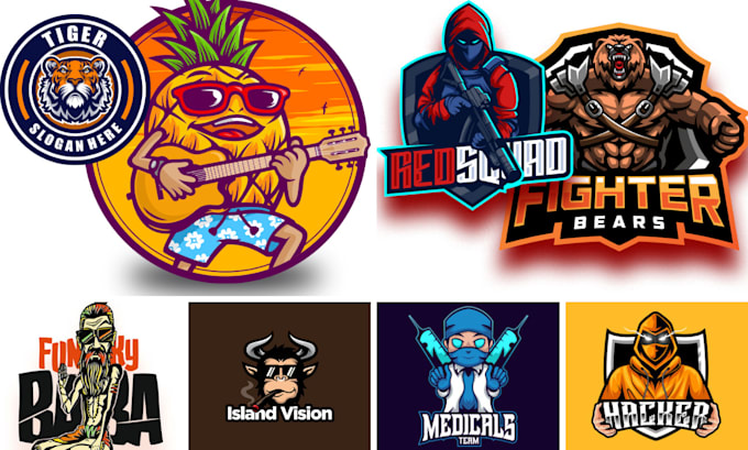 Design high quality unique custom mascot logo by Logoriv | Fiverr