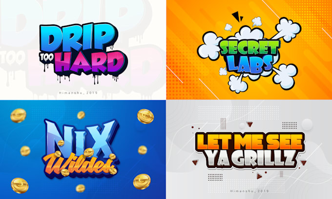 Design gaming font, esports, twitch and youtube logo for you by ...