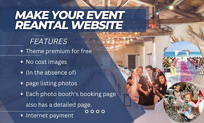 Build an event rental website, party planner website and event rental ...