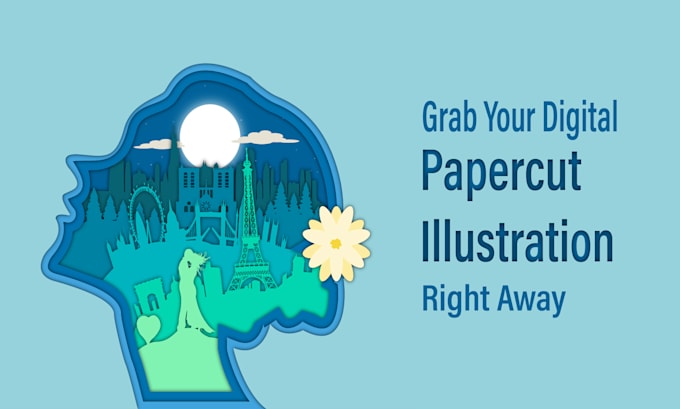 Turn your concepts into a unique digital papercut illustration by ...