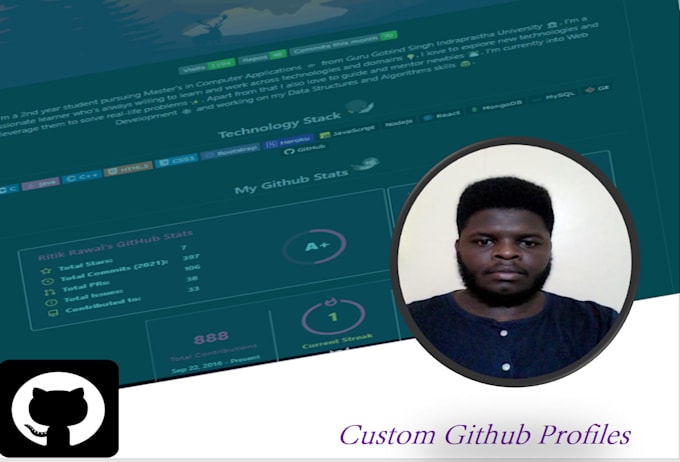 Create A Custom Profile Readme For Your Github By Gideonwarui Fiverr