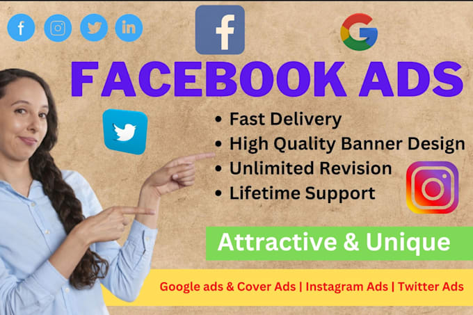 Design 5 high converting premium facebook ads by Liyara300 | Fiverr