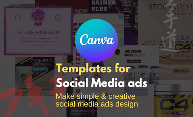 Do impressive canva social media ads template decoration by Iftear ...