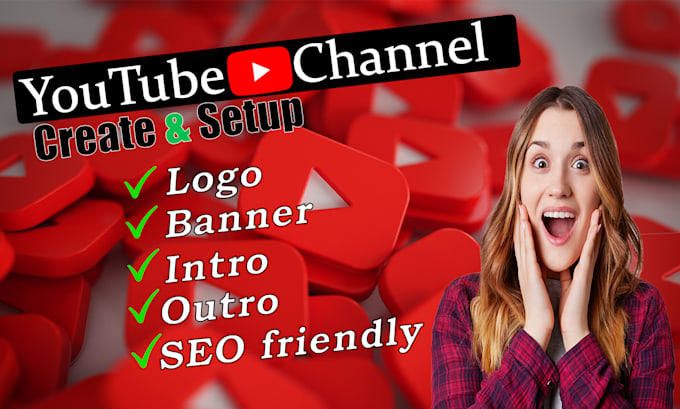 Create your youtube channel setup with a logo and banner by ...