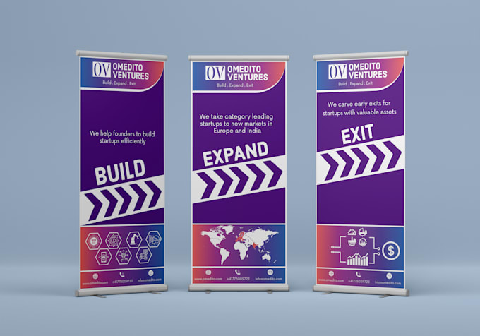 Design roll up banner, retractable banner, pull up or roller banner by ...