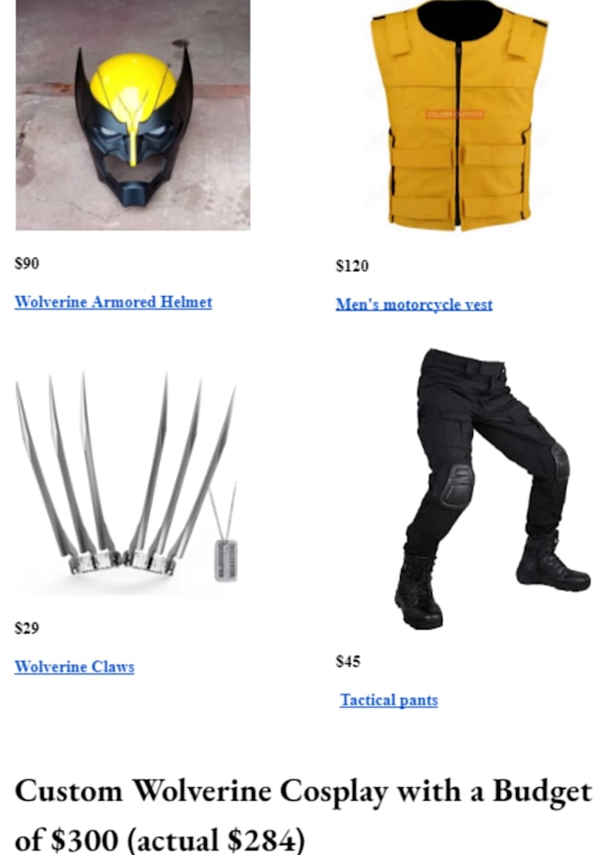 Pull resources together to make the best cosplay based for you by ...