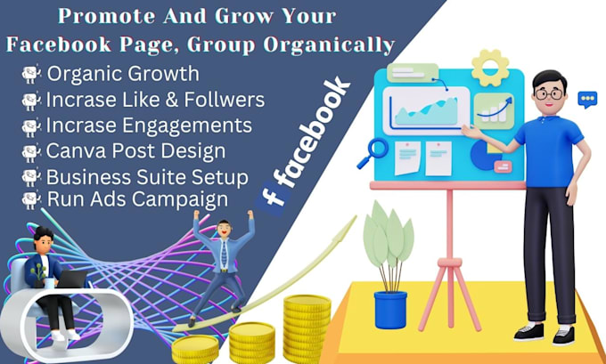 Promote and grow your facebook page, group organically by Rsjoybd | Fiverr