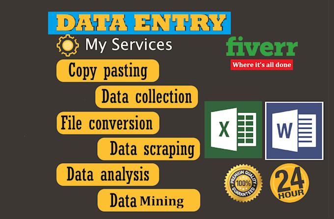 Do excel for data entry, data mining or find emails address by Smartw0rk | Fiverr