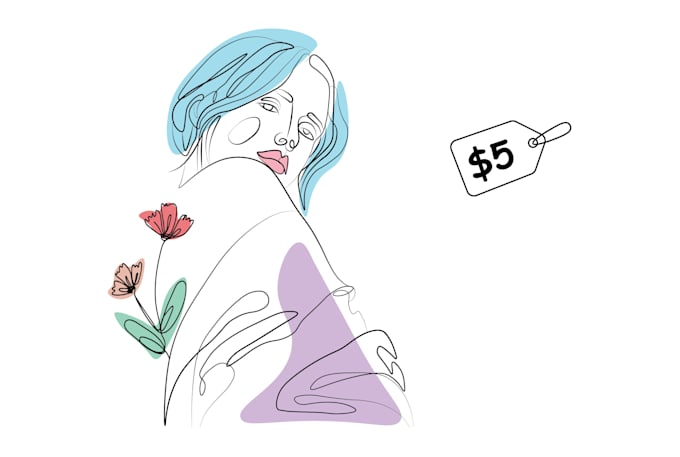 Draw one continuous line art,minimalist line art,vector art ...