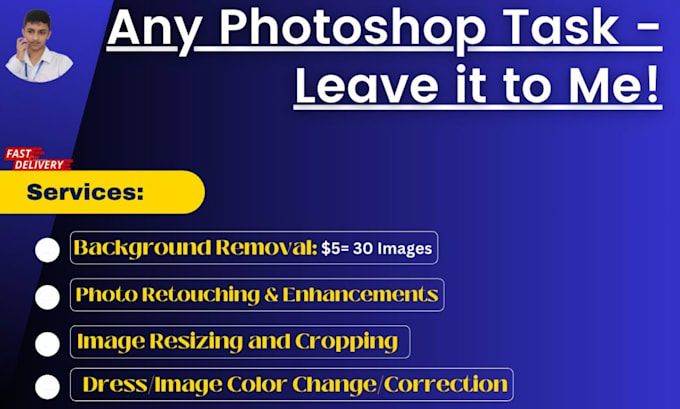 Provide expert services for all your photoshop tasks with quick delivery by Anisharyal09 | Fiverr