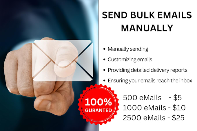 Send bulk emails through sending emails manually by Dilaxshan_rks | Fiverr