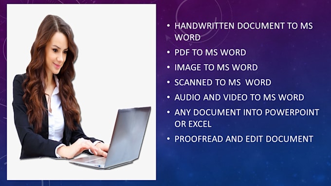 Type handwritten, pdf, image to ms word by Rabiatajdar | Fiverr