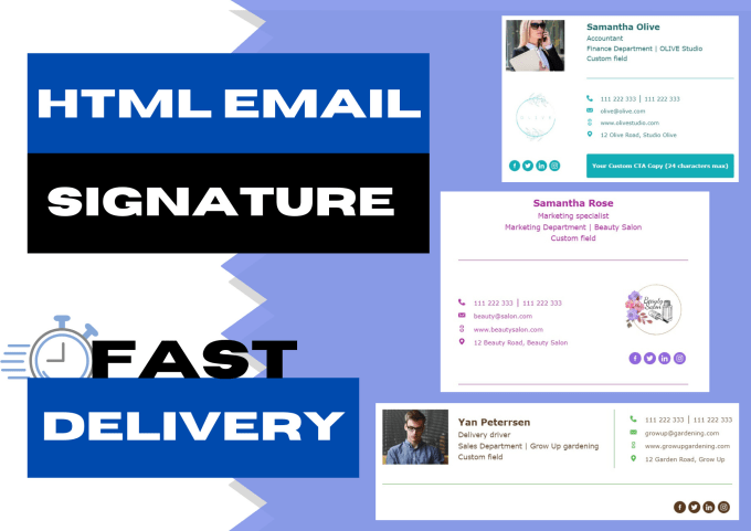Create Clickable Html Email Signature With Url Link By Dominopospa Fiverr