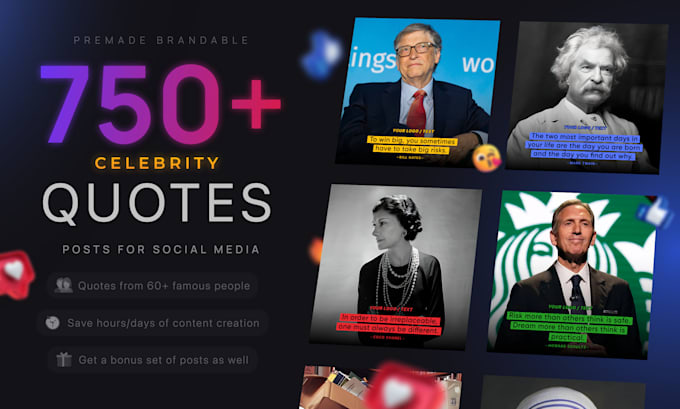 Design 750 branded quote posts with your logo or text by Ravi_je | Fiverr