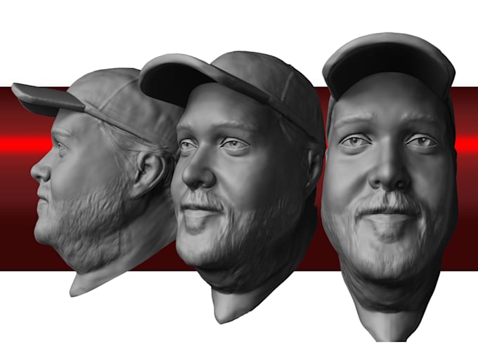Create 3d portrait, sculpture and stl file for 3d printing by ...
