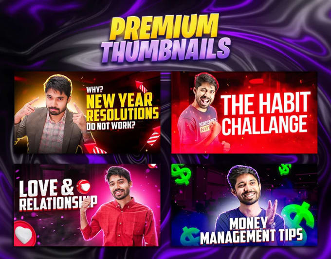 Create youtube thumbnails that get millions of clicks by Agouhamza | Fiverr