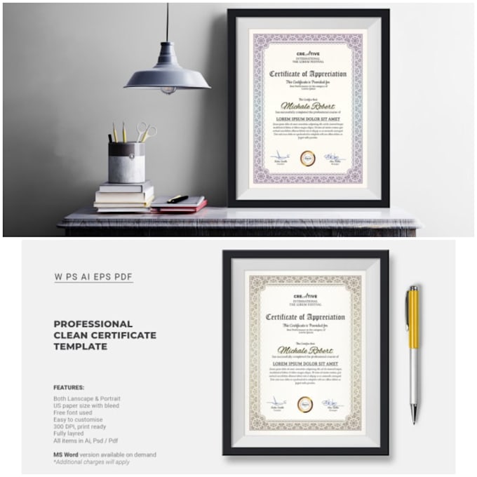 Design and write any type of certificate template for you by ...