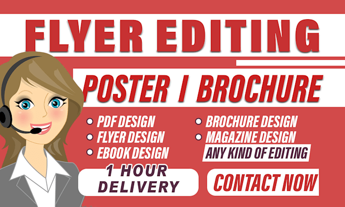 Edit, or update your flyer, brochure, poster, resume, or graphics work ...