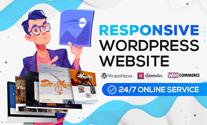 Create modern responsive wordpress web with unique design by Graphicsuneed | Fiverr