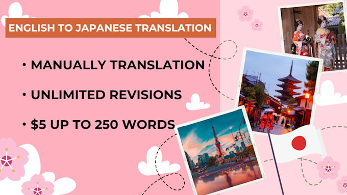 Translate english to japanese manually by Nanichika | Fiverr