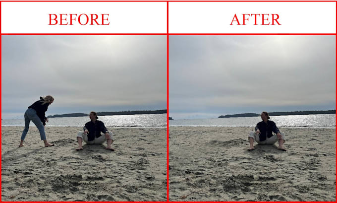 Edit people or objects out of your photo by Jackiemomo | Fiverr
