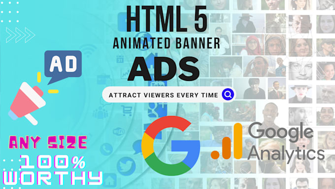 Design html 5 animated banner ads for any websites by Anonscrappy | Fiverr