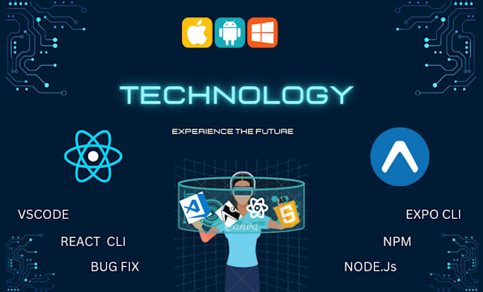 Setup react native expo on your pc by Noorulainamjad | Fiverr