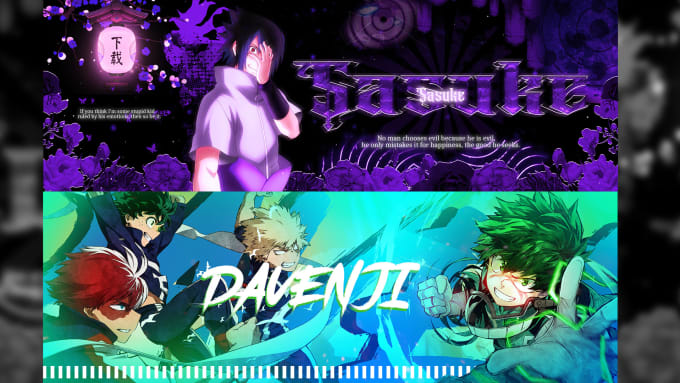 Create an amazing anime header or banner for you by Davenji | Fiverr