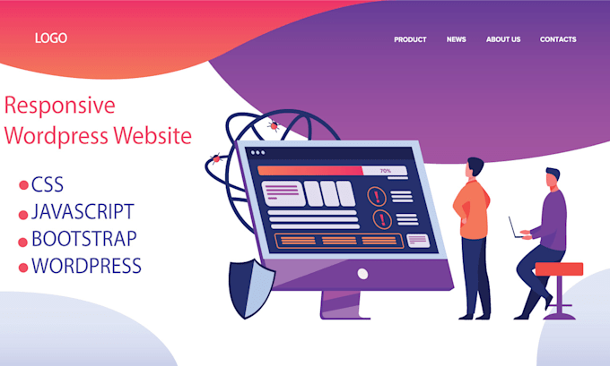Design and develop responsive and awesome wordpress website by ...