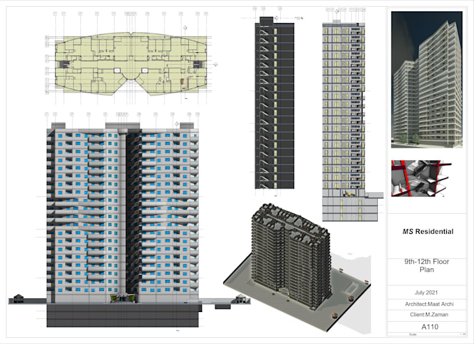 Create 3d bim designs and models and details by revit by Maedehahmadi69 ...