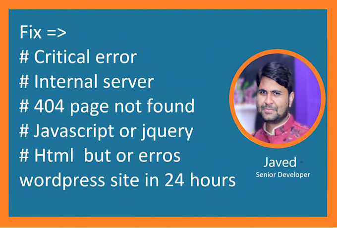 Fix critical error and fatal error in wordpress by Sanu61 | Fiverr Fix critical error and fatal error in wordpress by Sanu61 | Fiverr