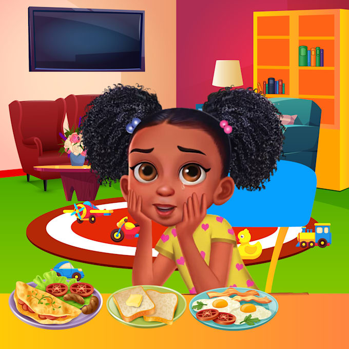 Draw children story book illustrations and book illustrator by Khan ...