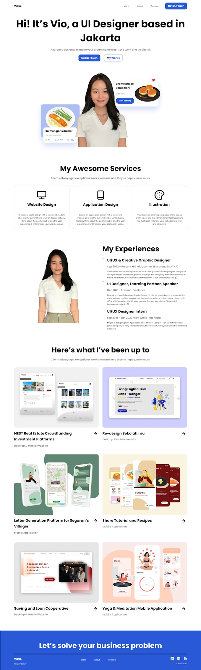 Create a modern and clean website ui ux design by Vioaura | Fiverr