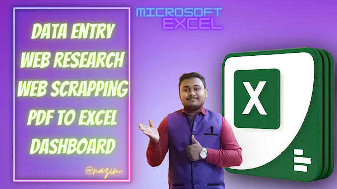 Do data entry, web scraping, web research ,pdf to excel by Mdnazim12 | Fiverr