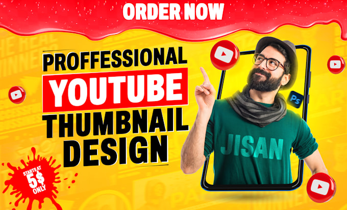 Create attractive, cool and professional youtube thumbnail by Mojisan10 ...