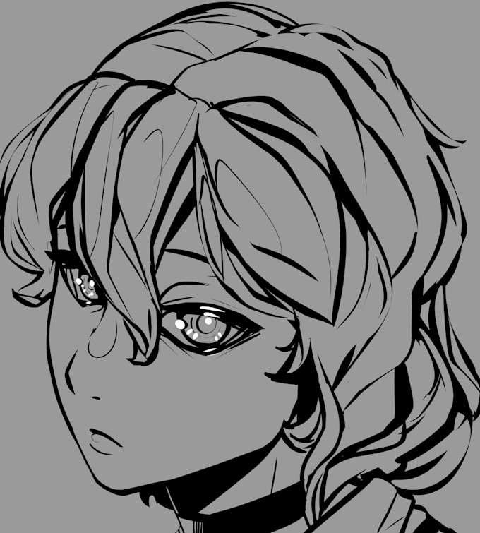 Draw An Anime Style Sketch By Ostrichart Fiverr