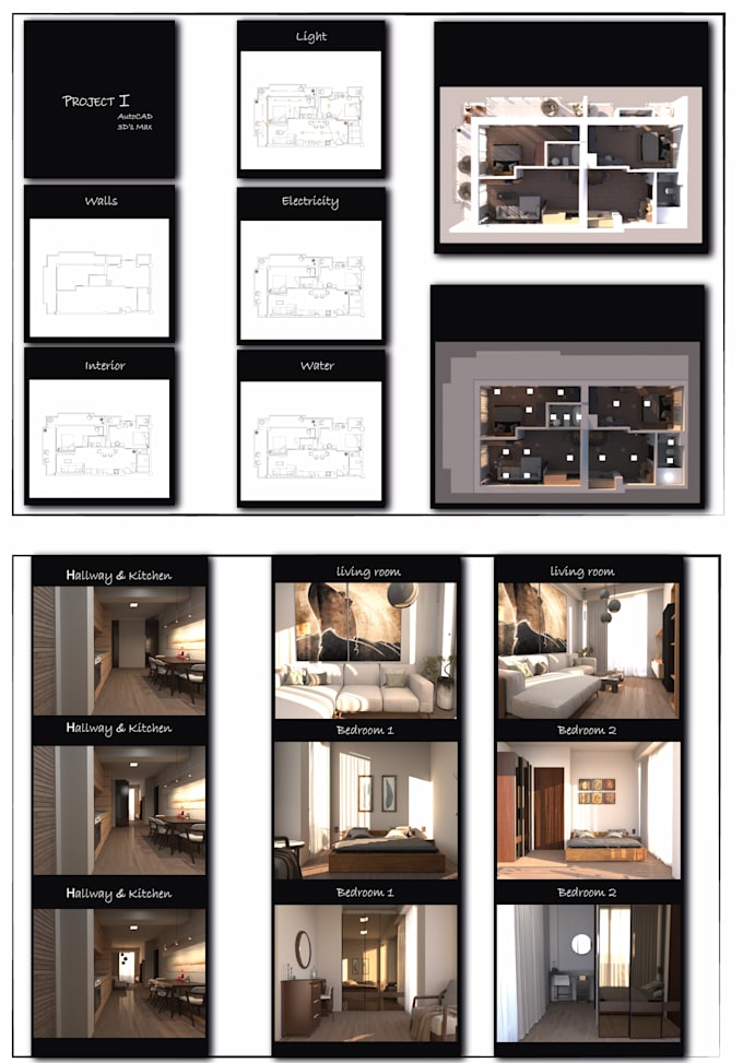 Create interior design in autocad and 3d max by Salibar2 | Fiverr
