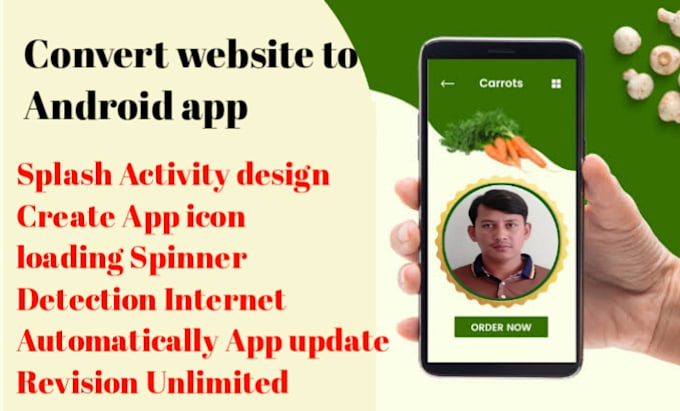 Convert website to android app with attractive splash screen 30 minute ...
