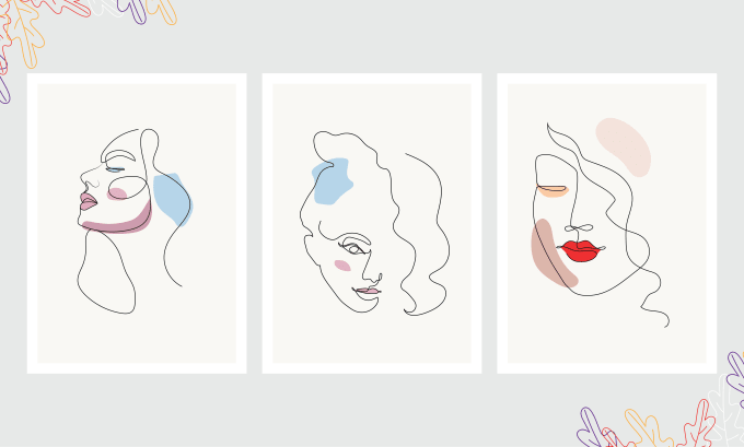 Draw excellent minimalist unique one line art illustration by ...