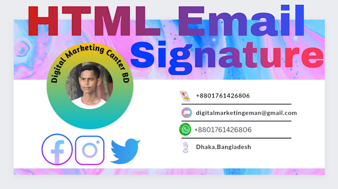 Create clickable html email signature or digital marketing by Dmeman | Fiverr